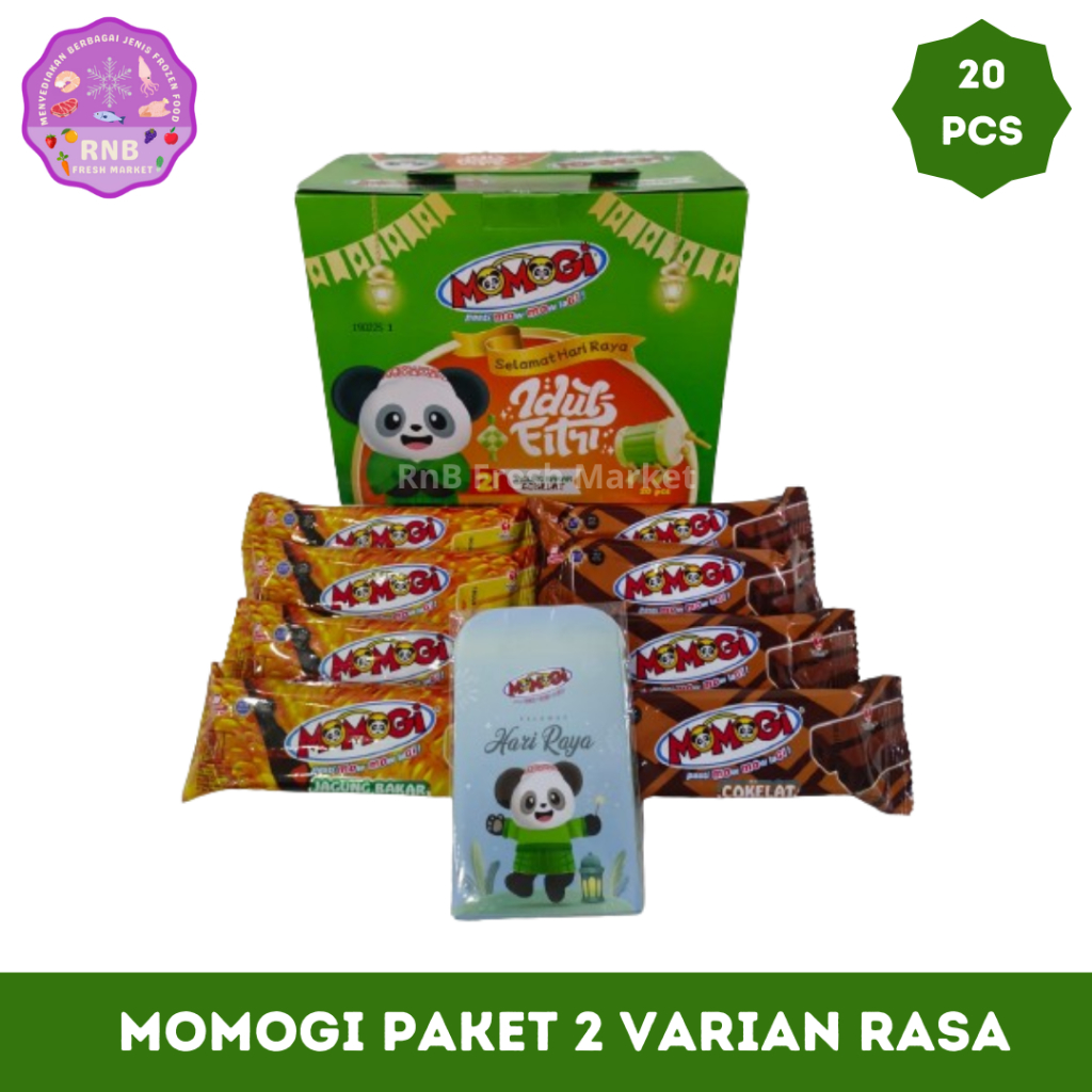 Jual Paket Snack Momogi 2 Varian Rasa Cokelat Dan Jagung Bakar Isi 20 ...