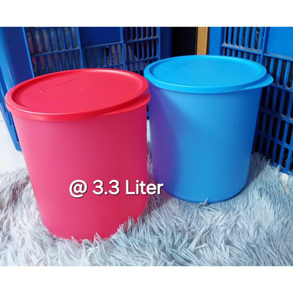 Jual TUPPERWARE Toples Bulat Tall Round Summer 3,3 Liter | Shopee Indonesia