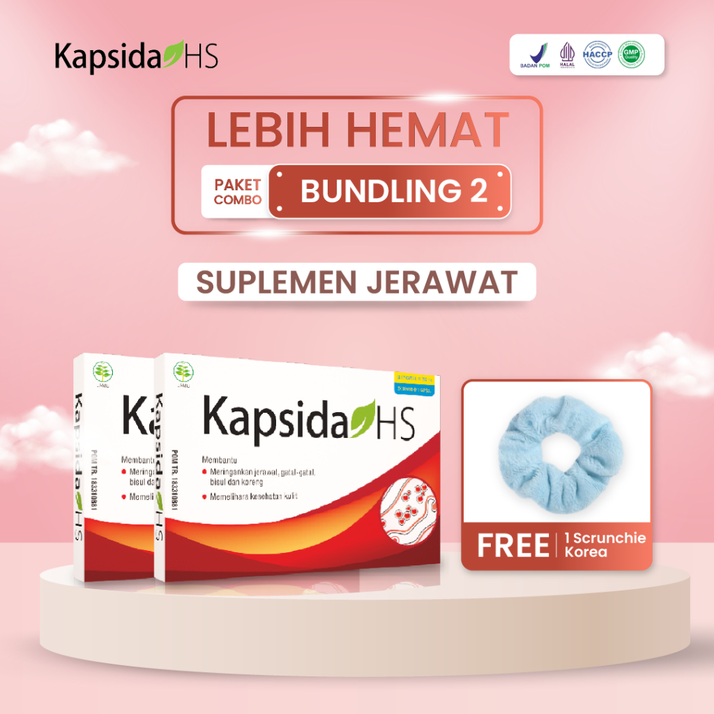 Jual PROMO BUNDLING 2 KAPSIDA HS FREE 1 SCRUNCHIE KOREA – Obat Jerawat ...
