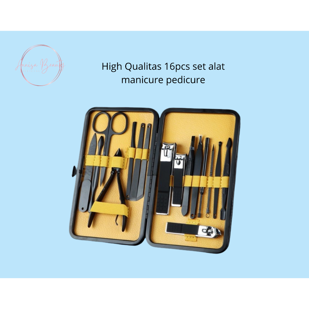 Jual High Qualitas 16pcs set alat manicure pedicure / gunting kuku ...