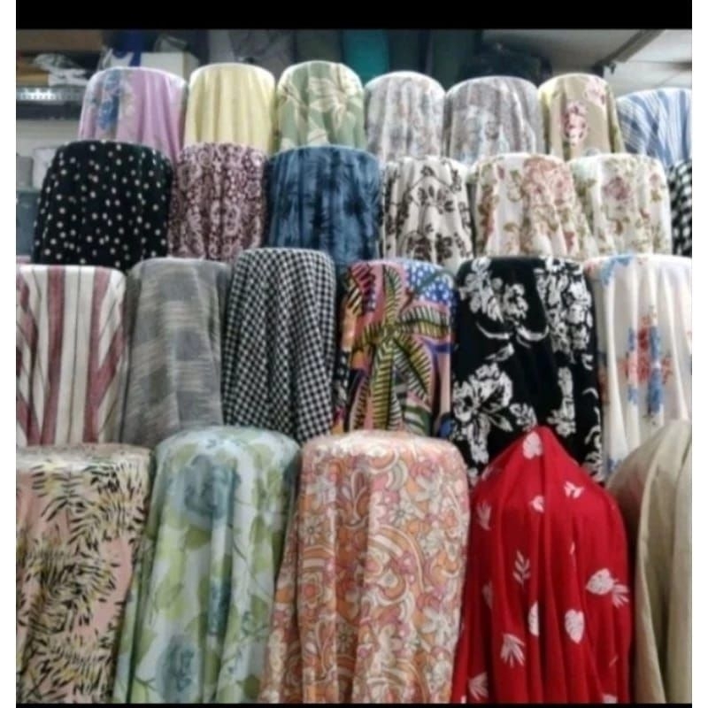 Jual kain katun linen motif bunga-linen motif bunga(harga tertera per 0 ...