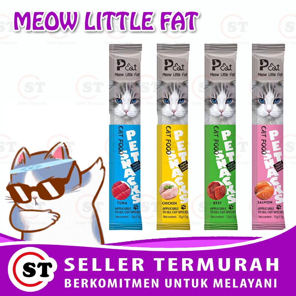 Jual Meow Little Fat Cat Creamy 15gr Snack Kucing | Shopee Indonesia