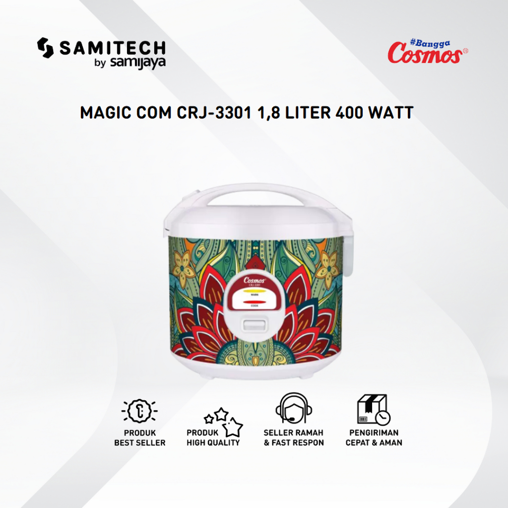 Jual MAGIC COM COSMOS CRJ-3301 RICE COOKER 3301 1.8 LITER | Shopee ...