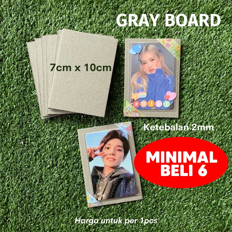 Jual Minimal beli 6 GRAY BOARD 7cm X 10cm KHUSUS PHOTOCARD KARTON BOARD ...