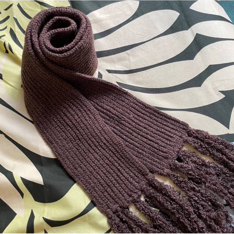 Jual (COD Gosend) CLEARANCE SALE Syal Scarf Leher RAJUT HANDMADE ALPACA ...