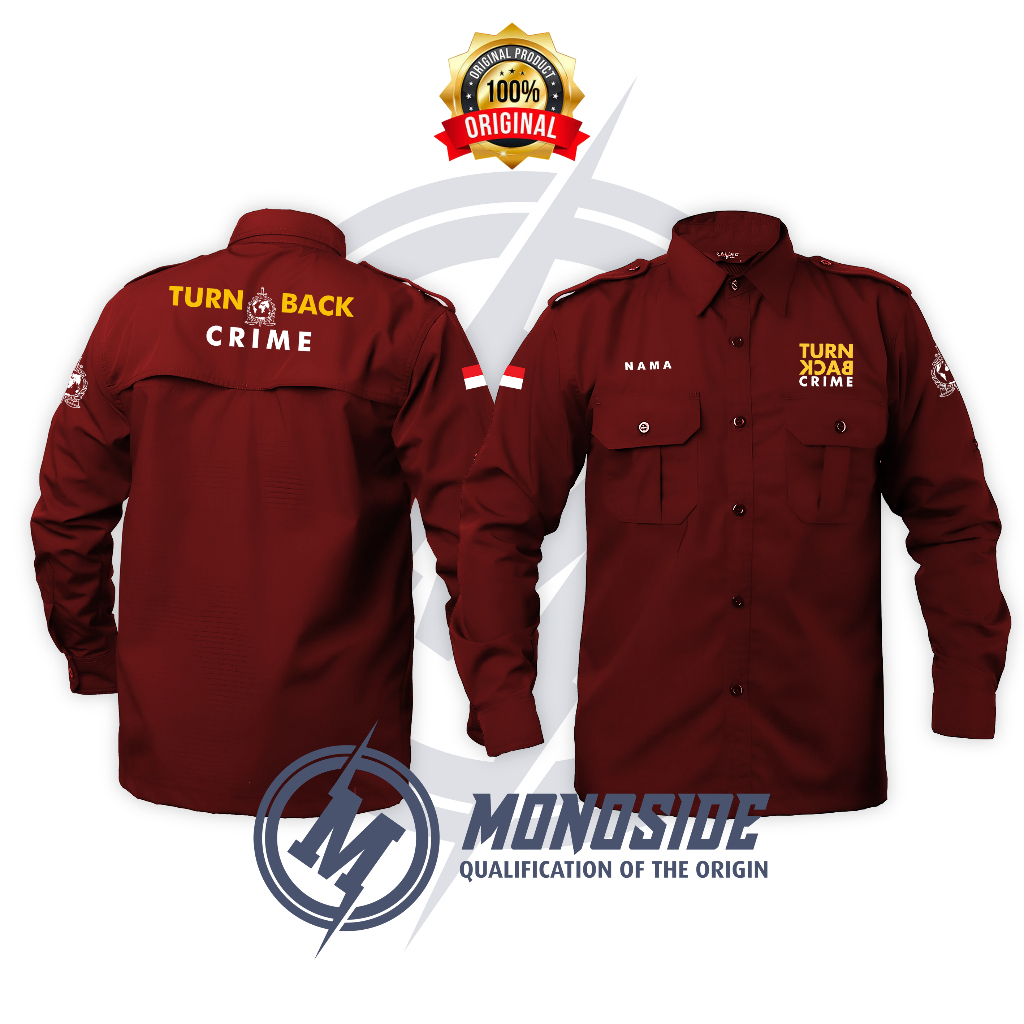 Jual KEMEJA PDL PDH LENGAN PANJANG TURN BACK CRIME INTERPOL PRIA WANITA ...