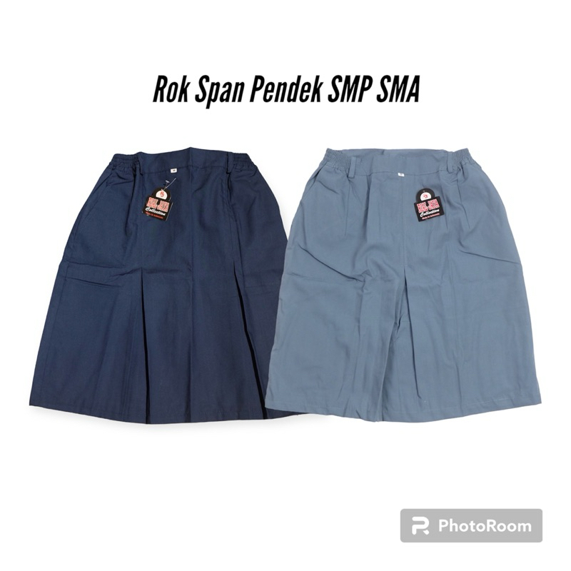 Jual Rok Span Pendek Biru SMP Abu Abu SMA Seragam Sekolah SMP SMA ...