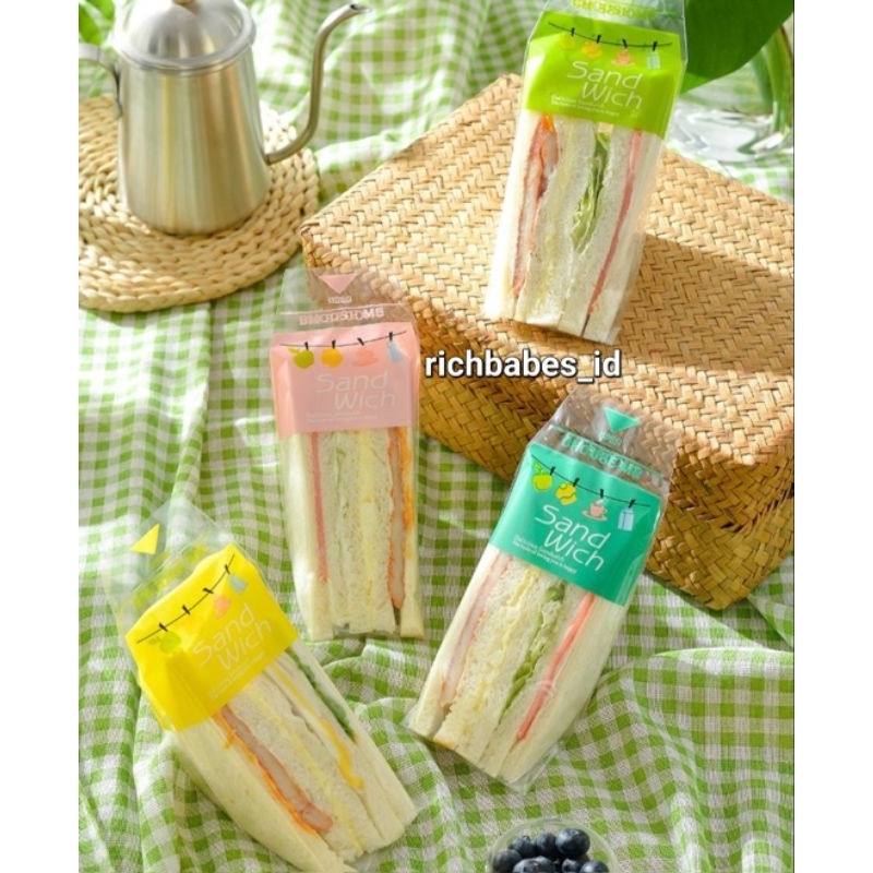 Jual [20 pcs] Kemasan Plastik Sandwich Segitiga Praktis | Plastik Roti ...