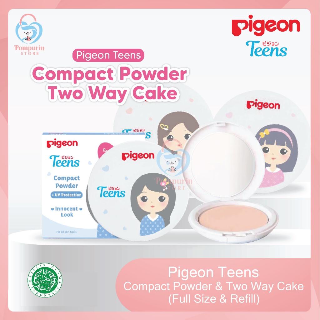 Jual PIGEON TEENS Compact Powder UV Protection Two Way Cake 14gr ...