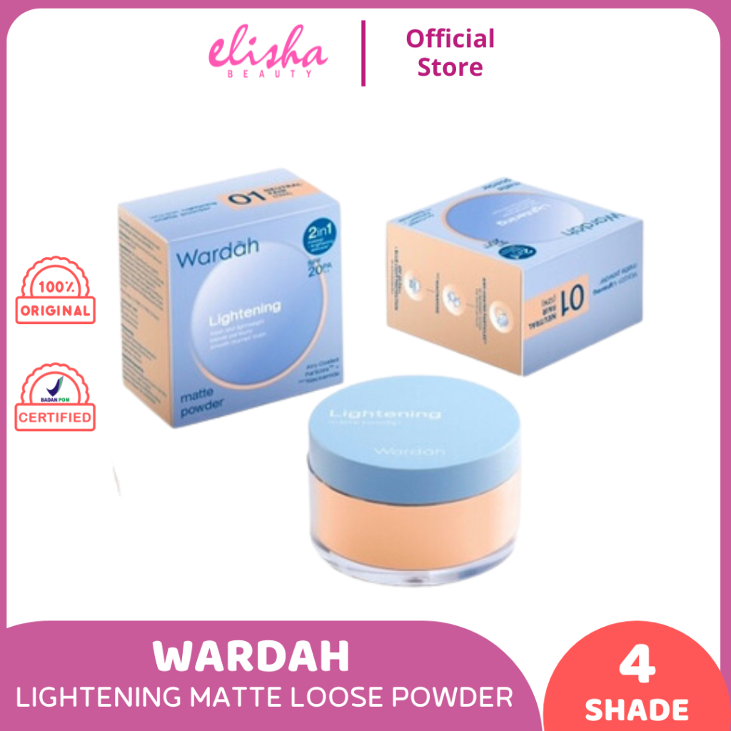 Jual WARDAH LIGHTENING MATTE LOOSE POWDER (KEMASAN BARU) / LOOSE POWDER ...