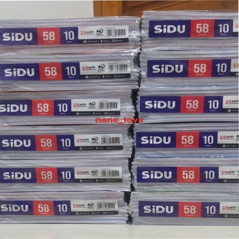 Jual Buku Sidu 58 Lembar 1 Pack / Buku Tulis Sidu 38 Lembar 1 Pack ...