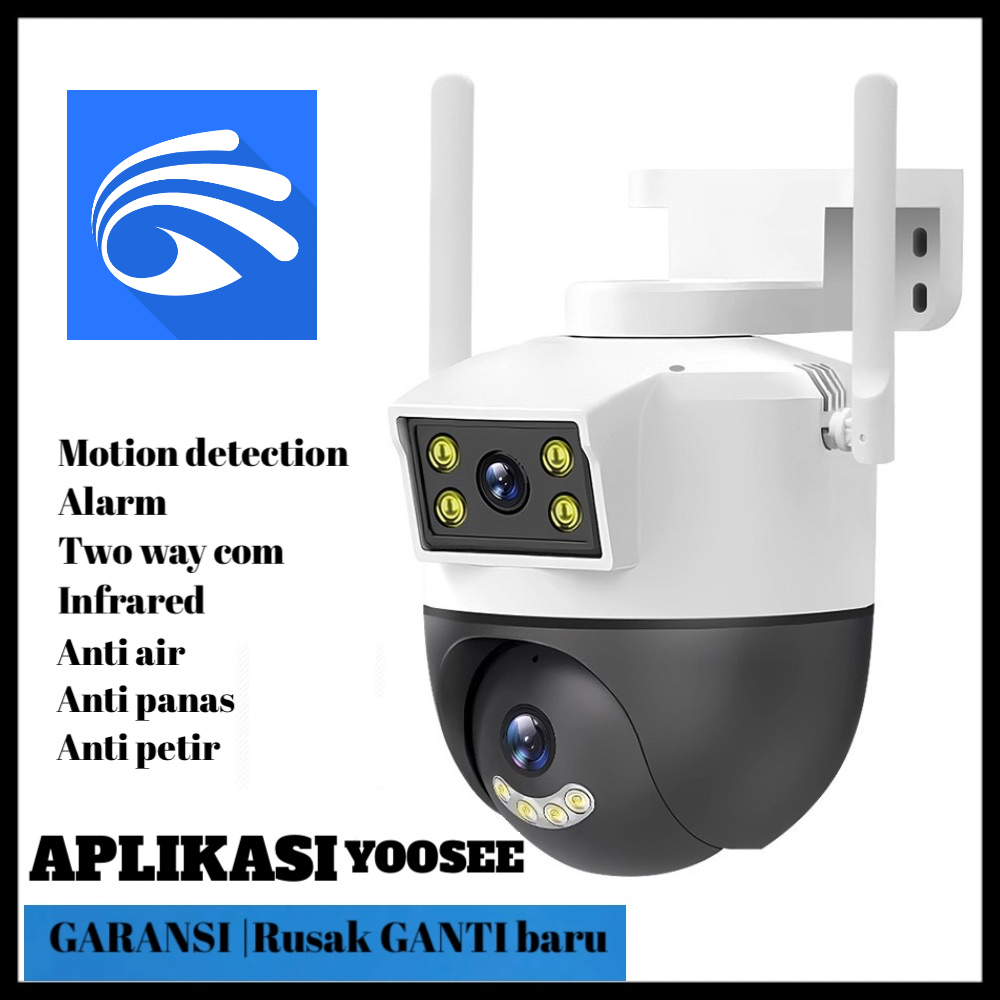 Jual YOOSEE Aplikasi IP CCTV Outdoor DUAL LENS 8MP 4K IP66 Waterproof ...