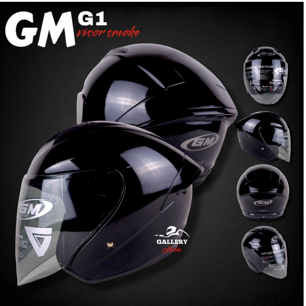 Jual HELM GM G1 SOLID ALL VARIANT / HELM HALF FACE | Shopee Indonesia