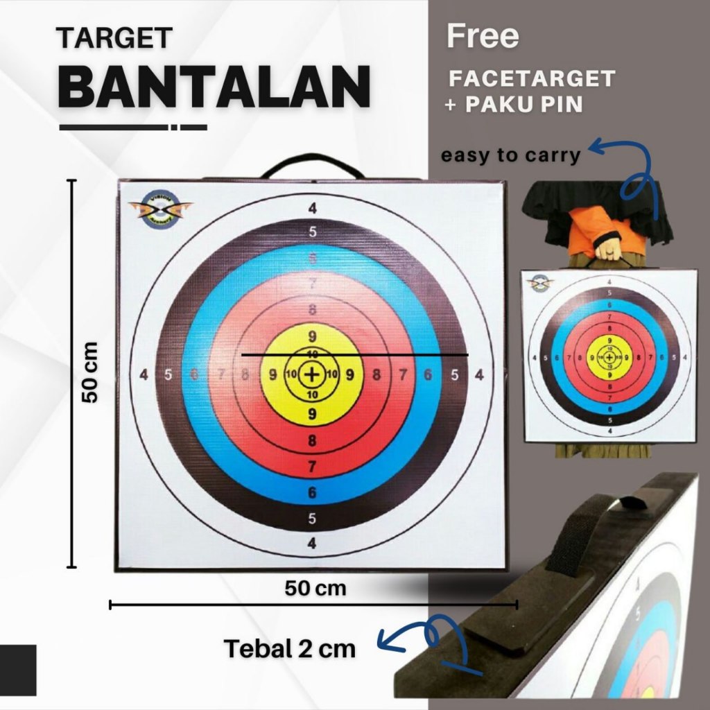 Jual Bantalan Target 50x50x2cm Target Panah Matras / Sasaran Panahan ...