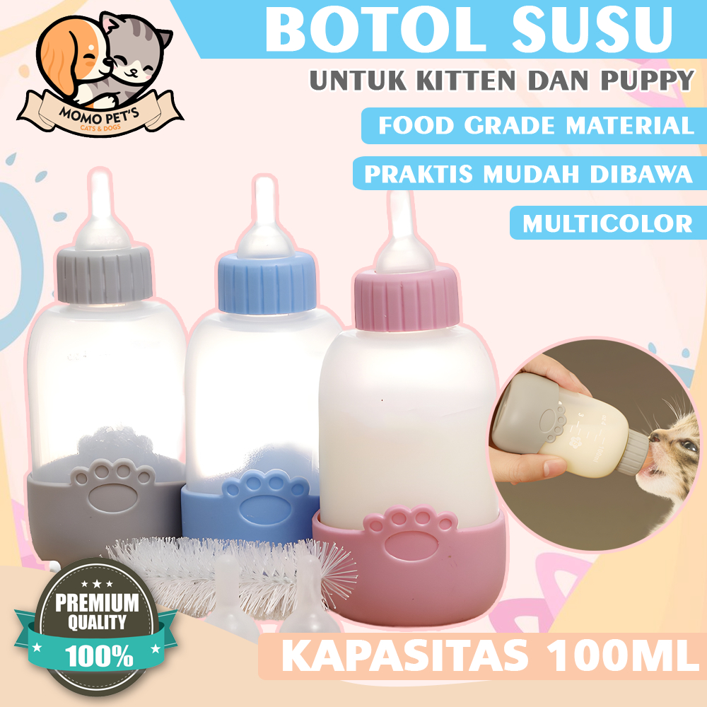 Jual Botol Susu Dot Kucing Bayi Baru Lahir 100ML Tahan Panas Gelas Susu ...