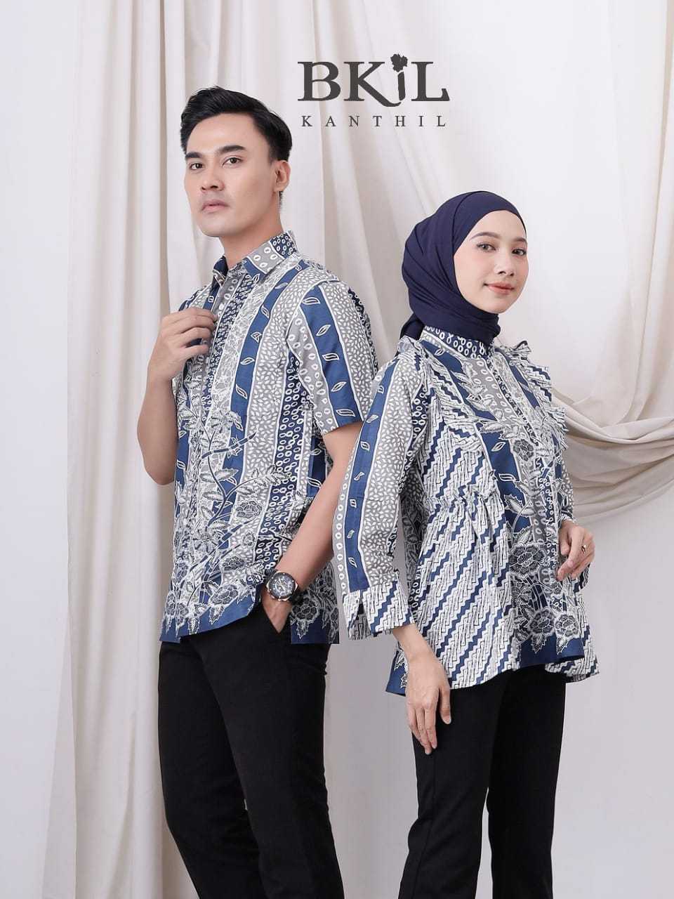 Jual KANTHIL Baju Batik Couple Pria Wanita Atasan Batik Wanita Modern ...