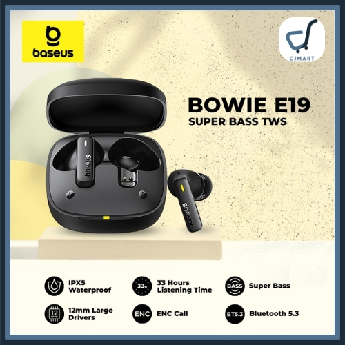 Jual Baseus E19 TWS ENC Bluetooth True Wireless Earbuds | Shopee Indonesia