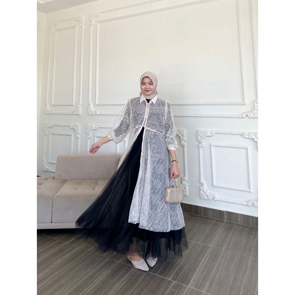 Jual Qome - Midi Raina - Bahan Tule Premium | Shopee Indonesia