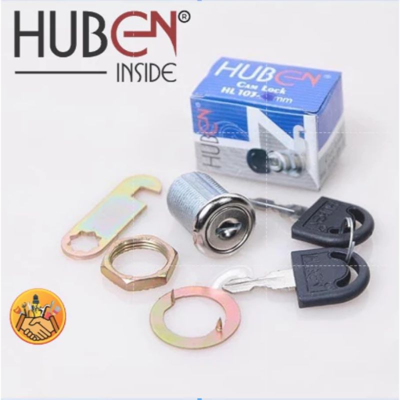 Jual Kunci Bulat loker laci Lemari kaca HUBEN Cam Lock HL 103 20 , 25, 30mm | Shopee Indonesia