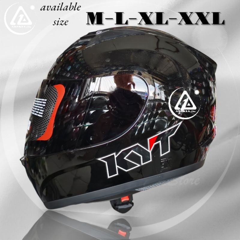 Jual HELM KYT R10 SOLID HITAM GLOSS | HELM FULL FACE | Shopee Indonesia