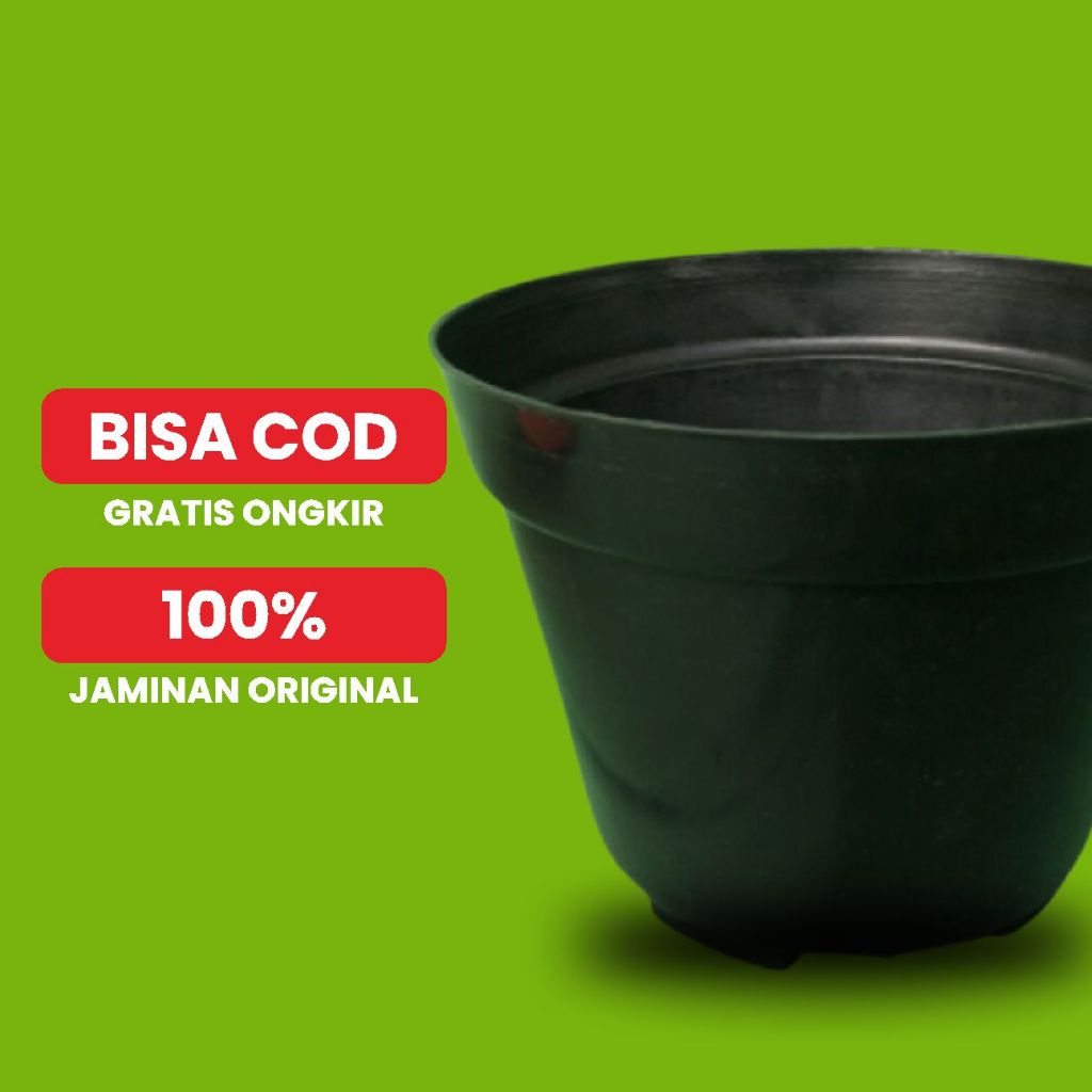 Jual Pot Tanaman Bunga Plastik Hitam 20 cm | Shopee Indonesia