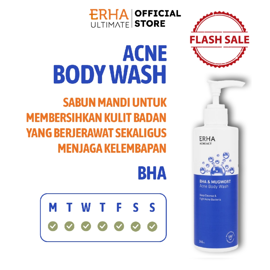 Jual ERHA Acneact Acne Body Wash 240ml | Shopee Indonesia