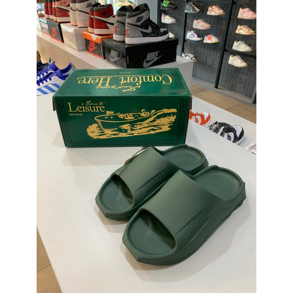 Jual Porto X Sandals Sendal Alas Kaki - Ludwig Forest Green Slides ...