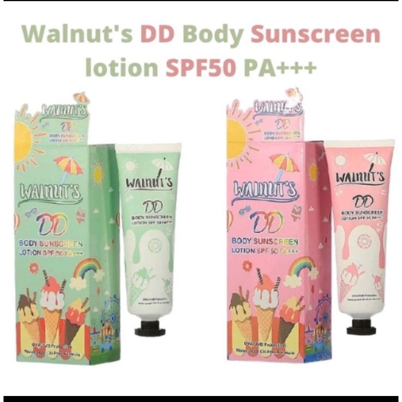 Jual DD WALNUTS DD BODY SUNSCREEN LOTION SPF 50 PA+++ ORIGINAL THAILAND | Shopee Indonesia