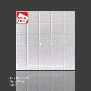Jual KERAMIK LANTAI WC KASAR ANTI SLIP25X25 ASIA TILE ALPHA WHITE KW 1 | Shopee Indonesia