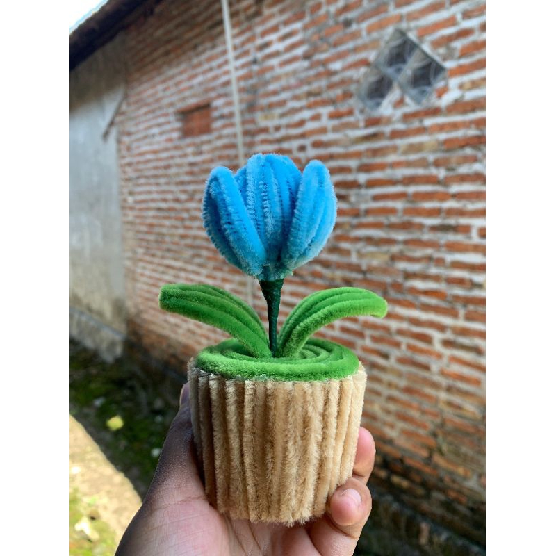 Jual [COD] Mini Tulip | Pipe Cleaner | Bunga Kawat Bulu Pot | Shopee ...