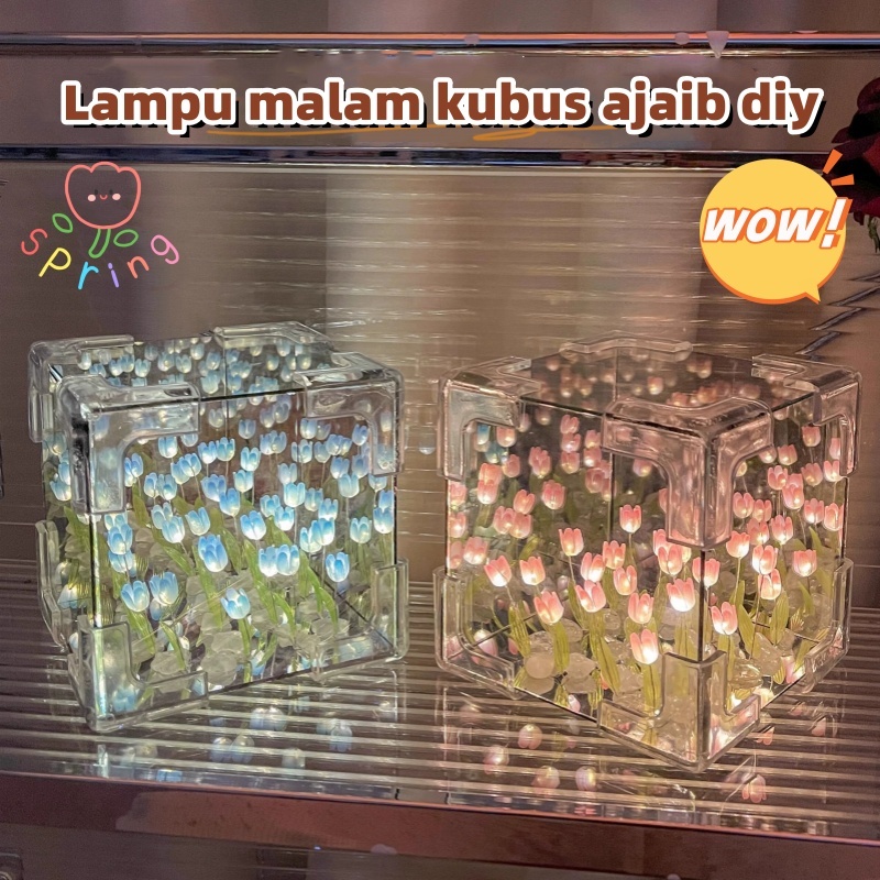 Jual Tulip Malam Lampu Led Kamar Tidur Ins DIY Untuk Dekorasi Hadiah ...