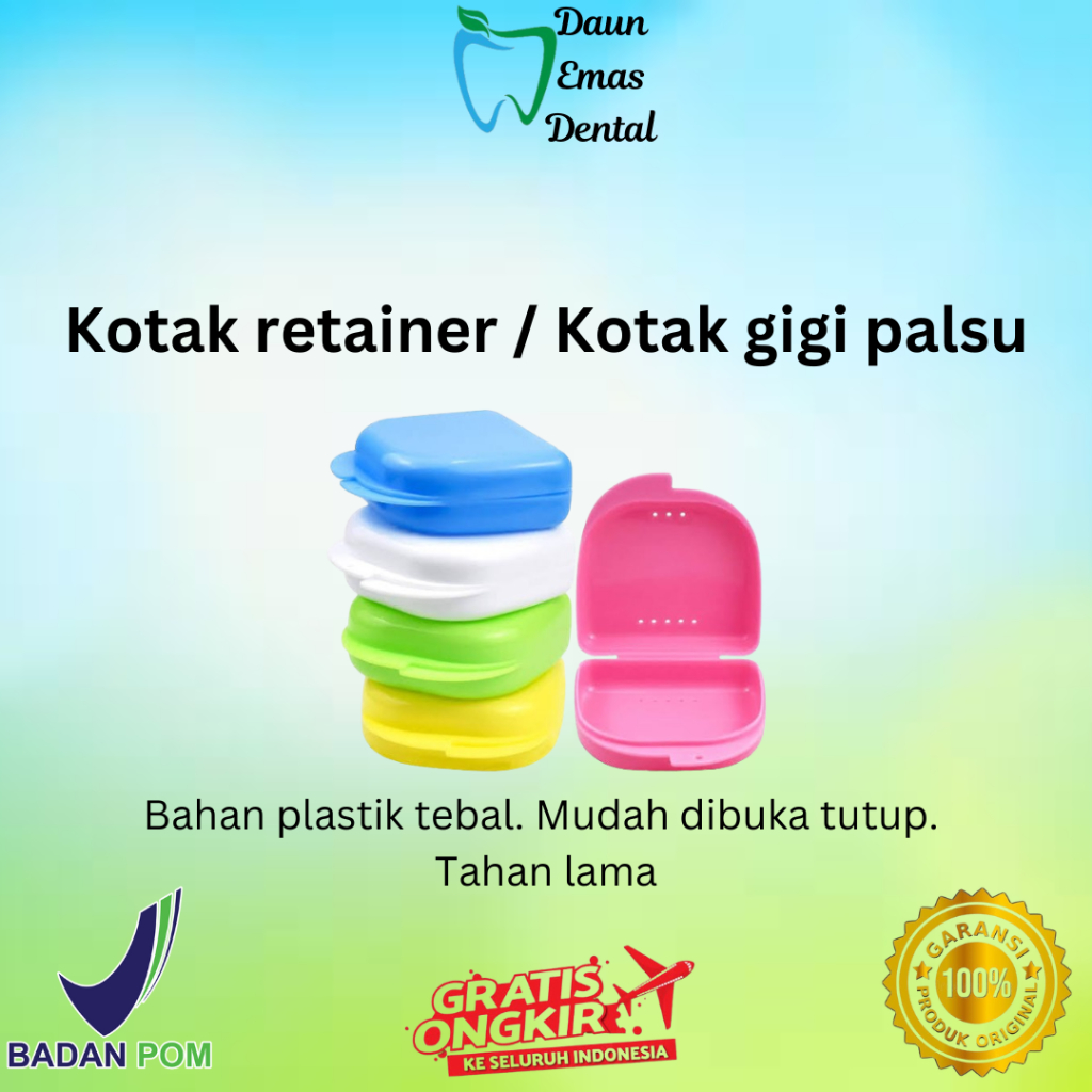 Jual kotak retainer gigi dental orto box kotak gigi palsu boks murah ...