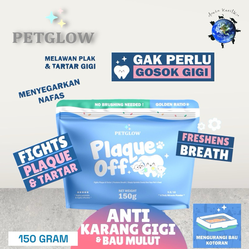 Jual Petglow Plaque Off Penghilang Bau Mulut dan Bau Poop Kucing / Odor Remover Vitamin Kucing ...
