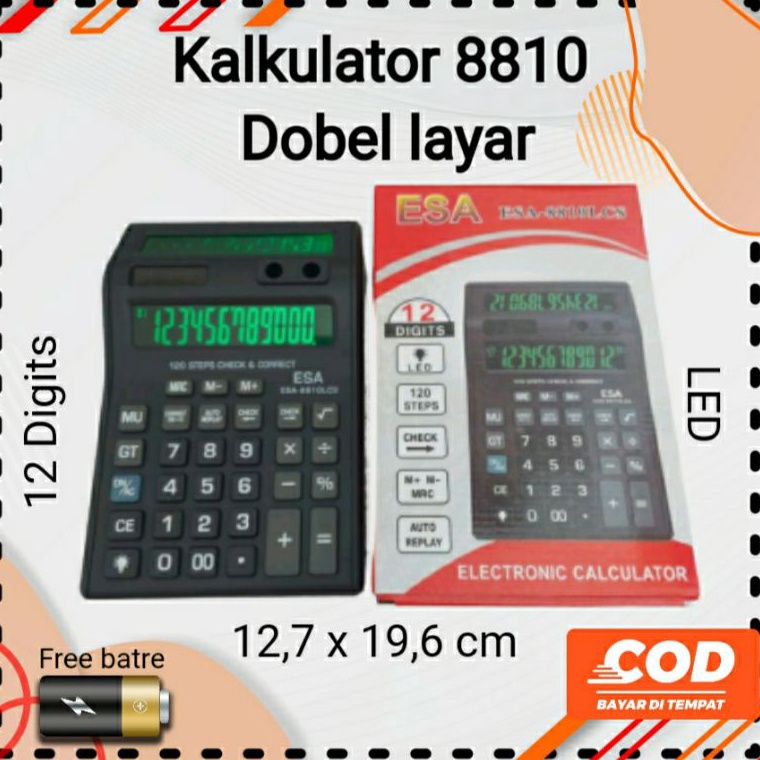 Jual Ramadan Sale Kalkulator Besar kasir Dua Layar LED Big Office ...