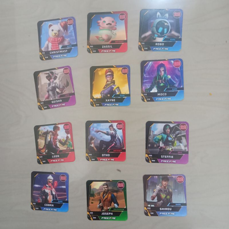 Jual kartu Choki Choki edisi free fire ff mainan kartu anak coklat ...