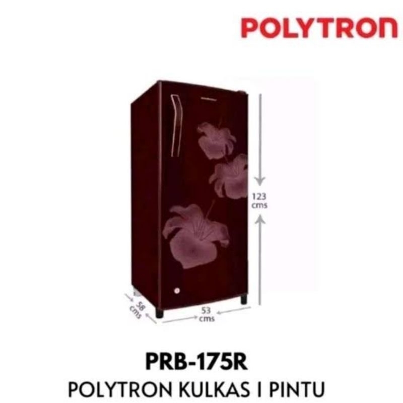 Jual Kulkas 1 Pintu POLYTRON PRB 175 177 Metallic 170 Liter | Shopee ...