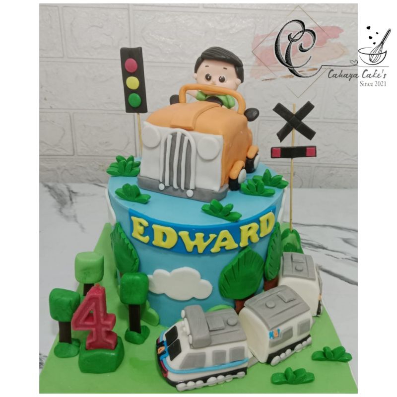 Jual Kue Ulang Tahun Mobil / Kue Ultah Kereta Api / Train Cake / Car ...