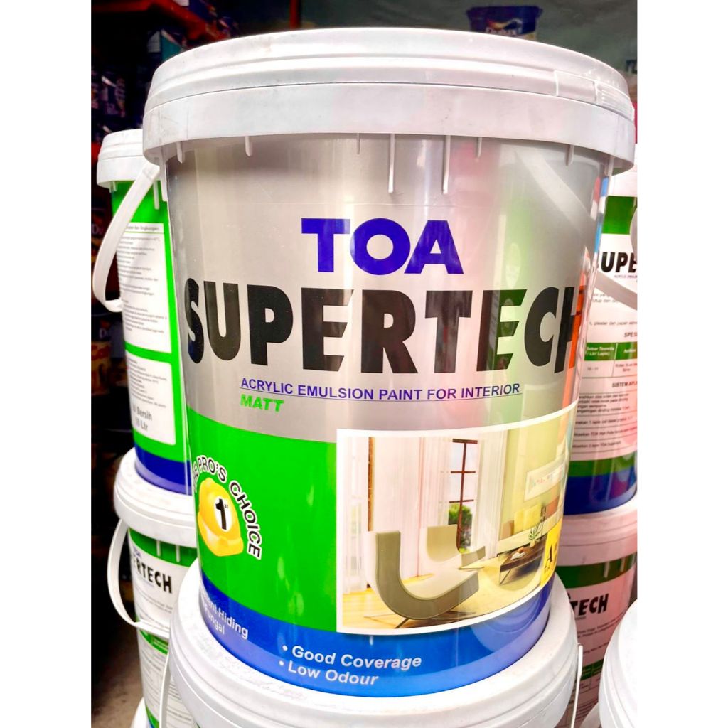 Jual CAT TEMBOK INTERIOR TOA SUPERTECH 18 Lt | Shopee Indonesia