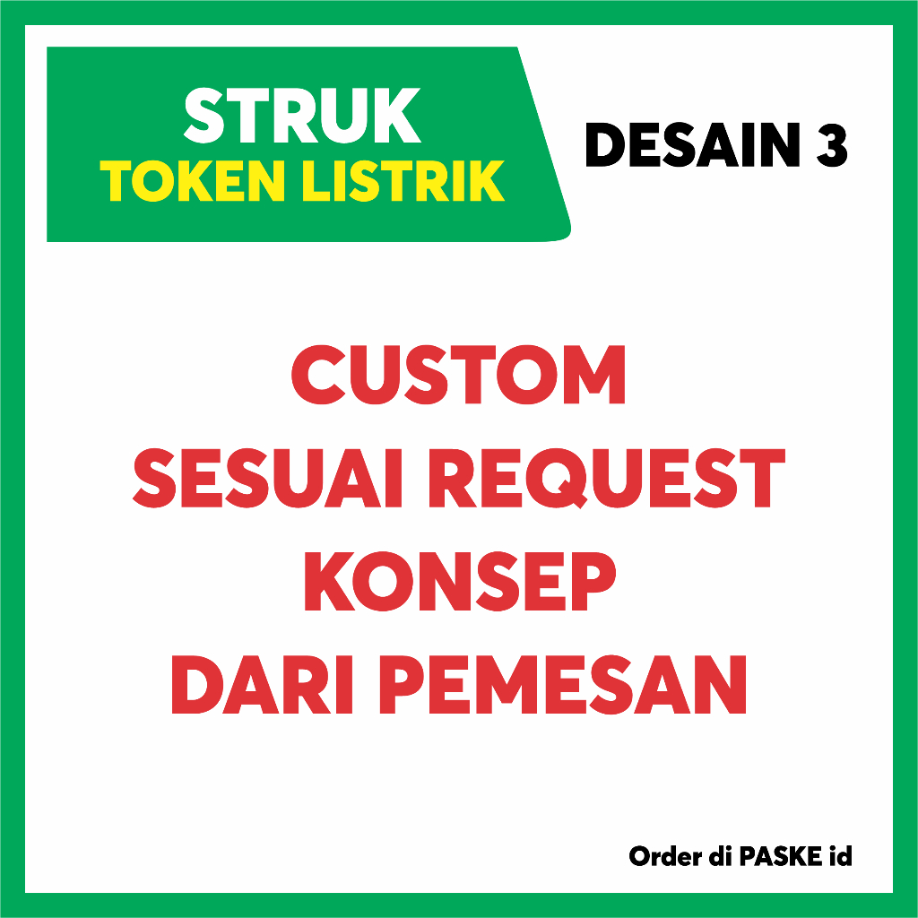 Jual STRUK PEMBELIAN TOKEN LISTRIK | NOTA TOKEN LISTRIK | CUSTOM SESUAI ...