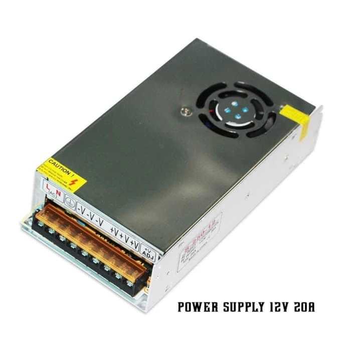 Jual Jaring Switching Power Supply Adaptor 12V 20A for CCTV LED PSU panel plang pamplet pelang ...