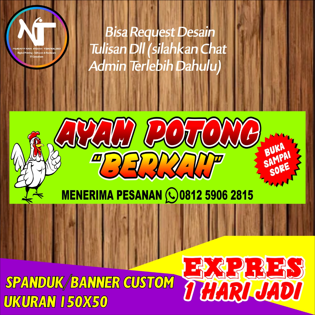 Jual Spanduk/Banner Ayam Potong Ukuran 150x50 | Shopee Indonesia