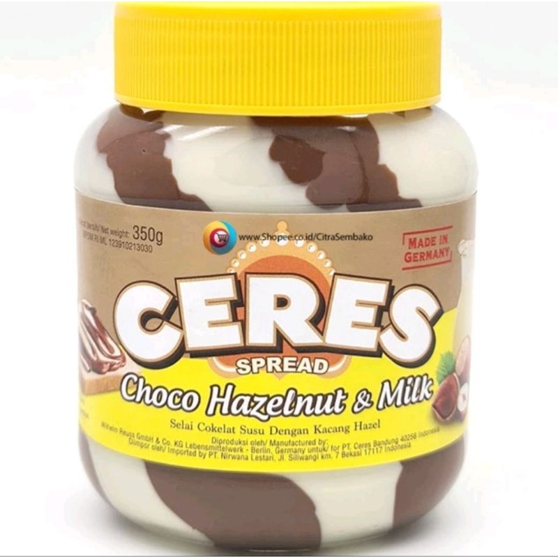 Jual Ceres spread Choco Hazelnut & Milk 350gr | Shopee Indonesia