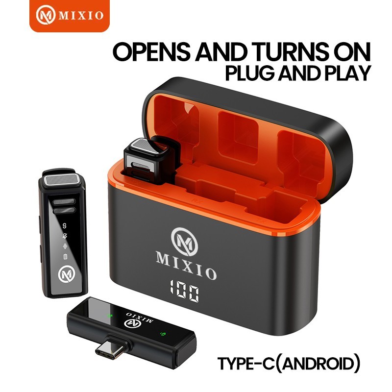 Jual MIXIO S13Pro Mic Wireless Clip On Microphone Profesional Mikrofon ...