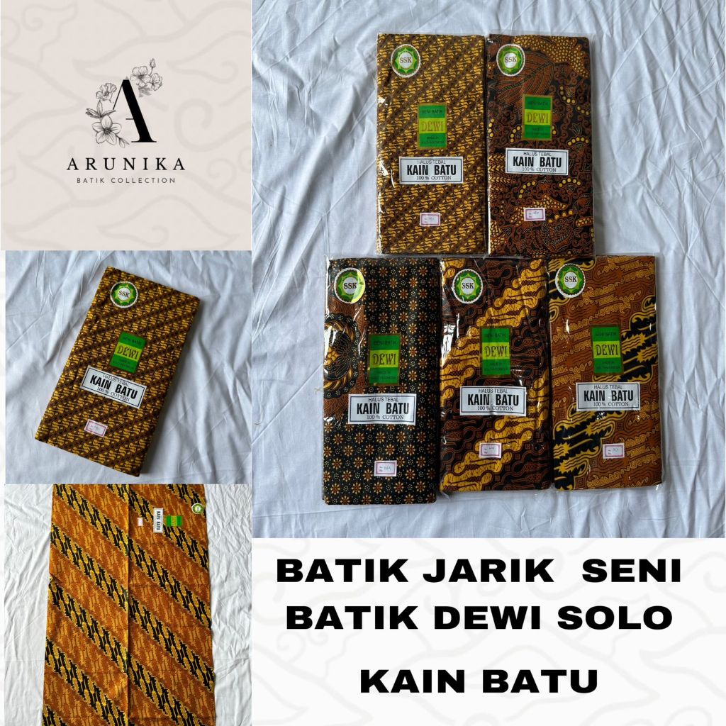 Jual KAIN JARIK BATIK SOGAN SENI BATIK DEWI KAIN BATU HALUS TEBAL | Shopee Indonesia