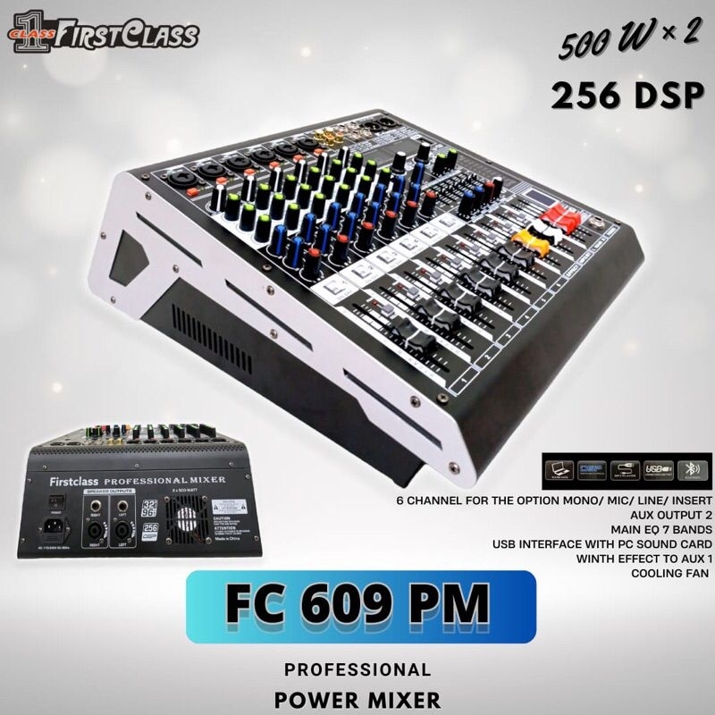 Jual FIRST CLASS FC 609 PM ORIGINAL POWER MIXER FIRSTCLASS FC 609 PM 6 ...