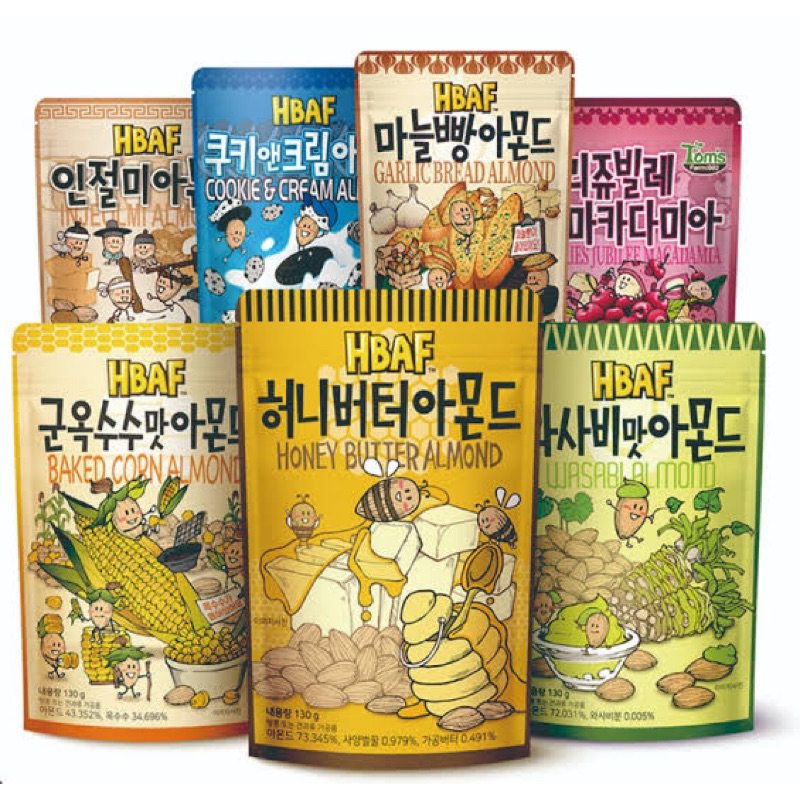 Jual HBAF Almond Korea Honey Butter, Cookies and Cream, Mint Choco | Shopee Indonesia