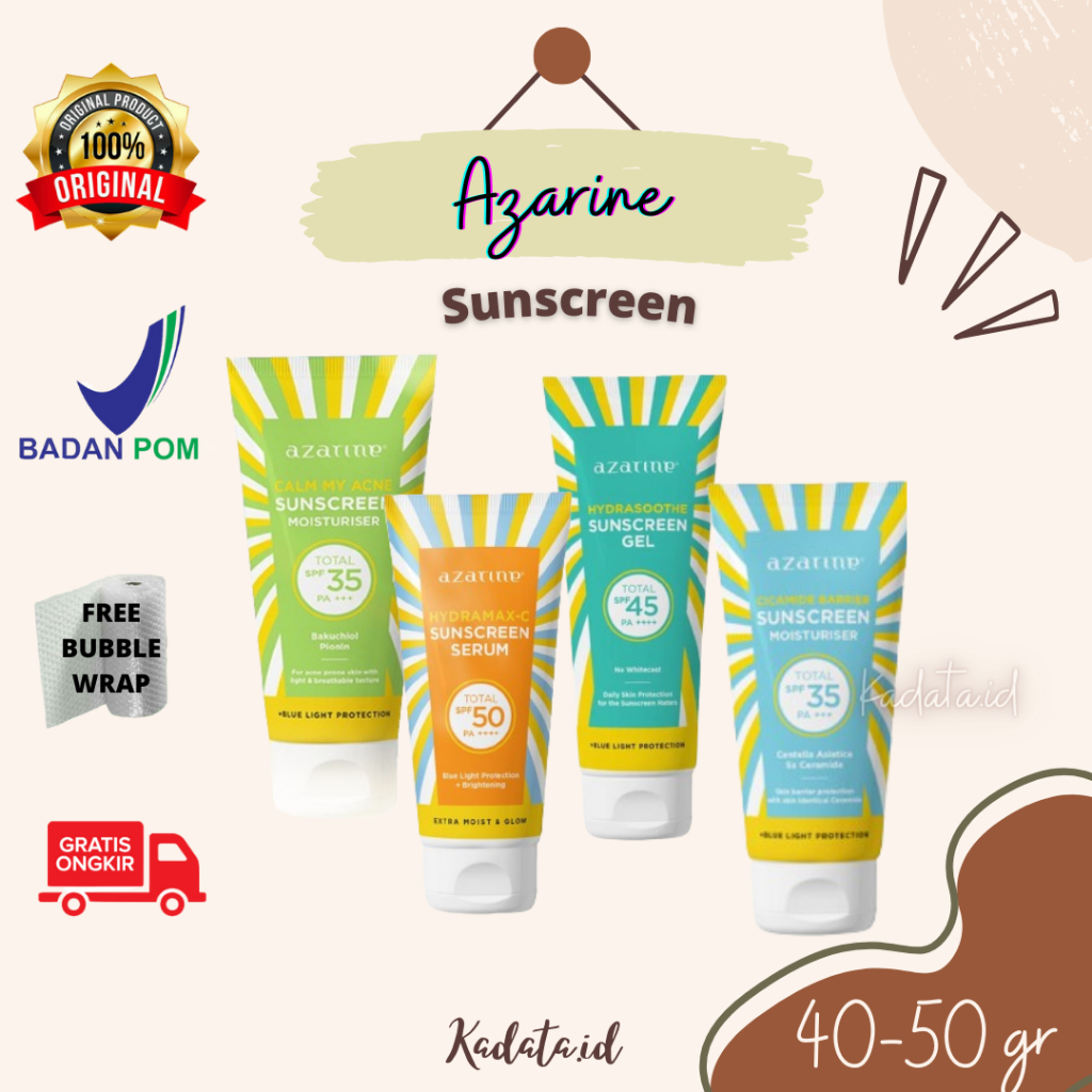 Jual NEW AZARINE HYDRASOOTHE SUNSCREEN GEL SPF 45 PA++++ / SUNSCREEN ...