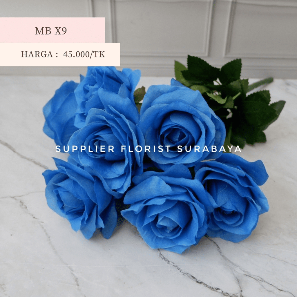 Jual [9 KEPALA] MB MAWAR X9 BUNGA PALSU MAWAR HOLLAND PREMIUM ...