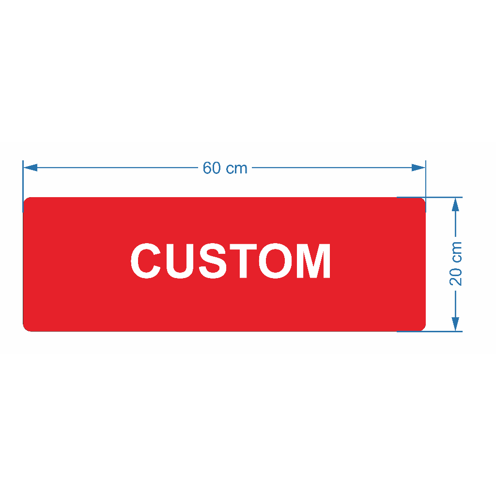 Jual Custom Sign Plat Aluminium 60 cm x 20 cm Full Print | Shopee Indonesia