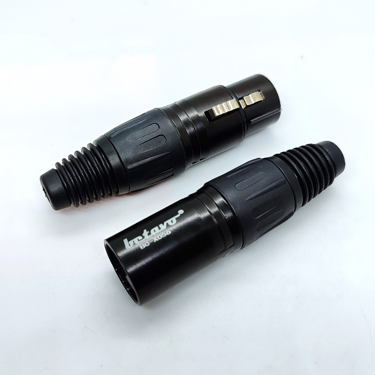 Jual JACK CANON XLR MALE FEMALE BETAVO MURAH WARNA HITAM JEK CANON JEK ...